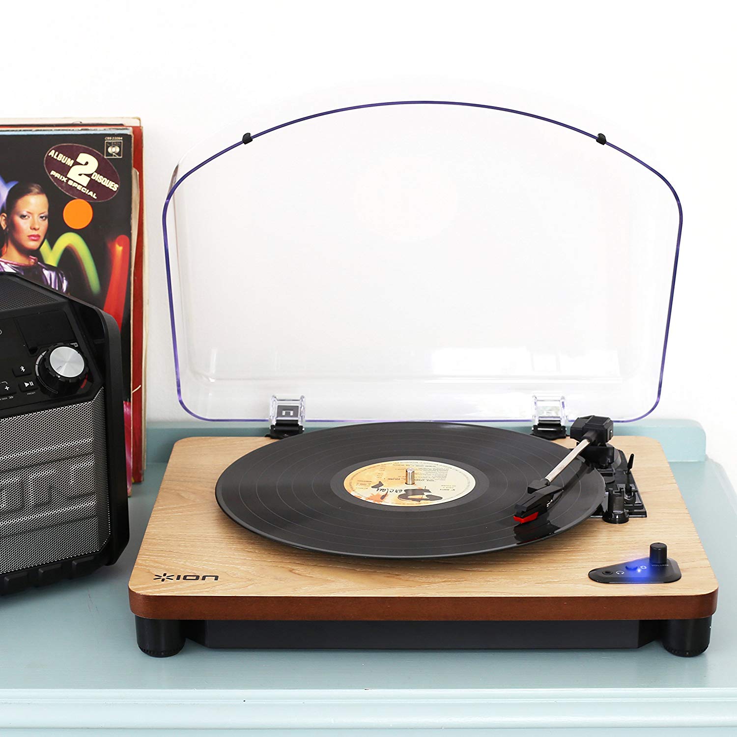ION Audio Air LP – Vinyl Record Player / Bluetooth Turntable with USB Output for Conversion and ...