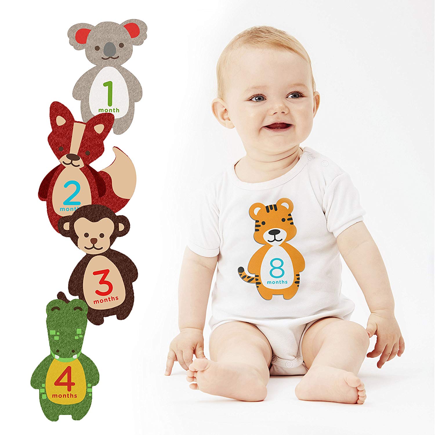 Pearhead Baby Monthly Belly Stickers, Perfect for Baby’s First Year ...