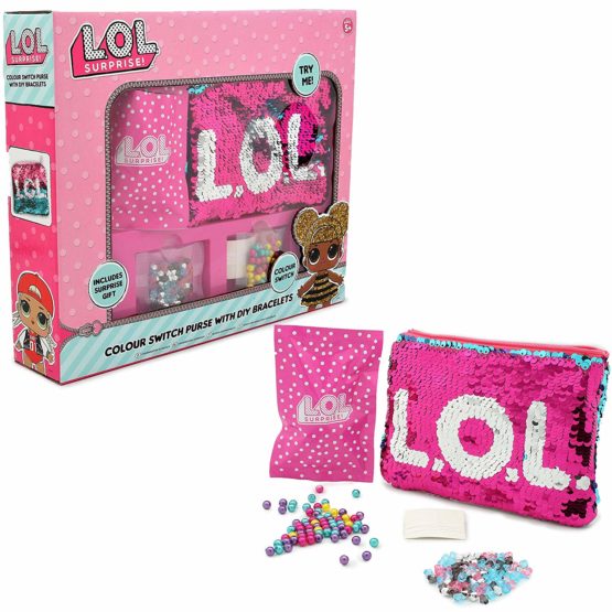 L.O.L. Surprise! Sequin Purse and Jewellery Making Kit for Girls Lol ...