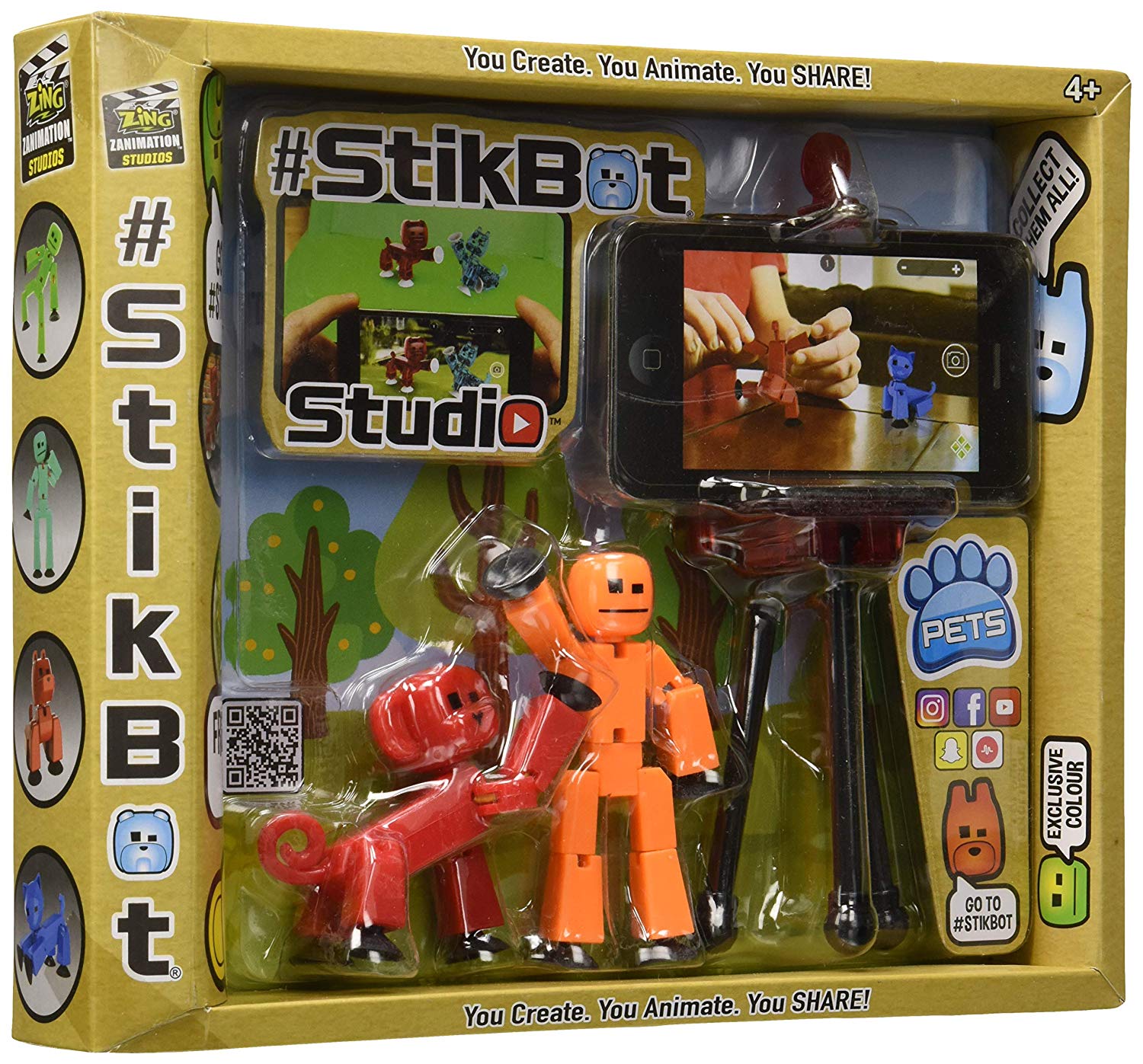 Zing StikBot S1003 Studio Pet, Orange and White/Clear – BigaMart