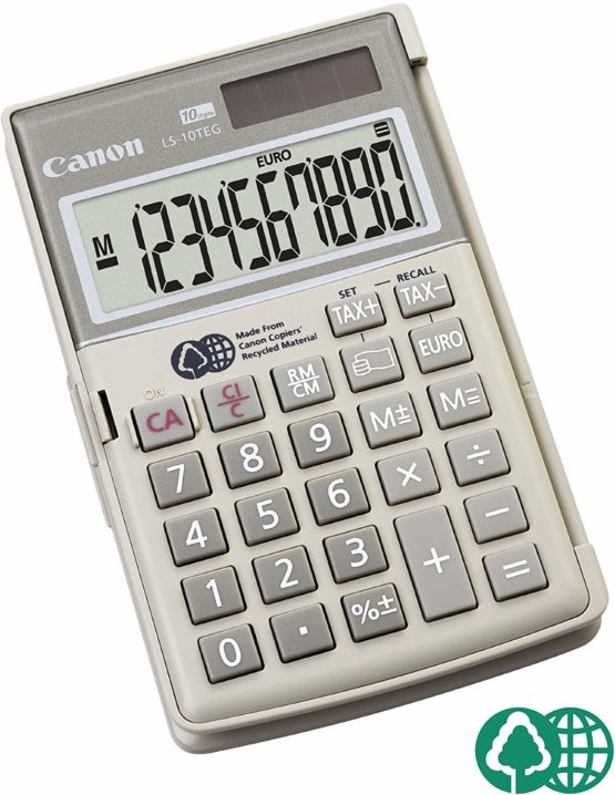 Canon LS-10TEG 10 Digit Handheld Calculator with Tax and Euro Currency ...