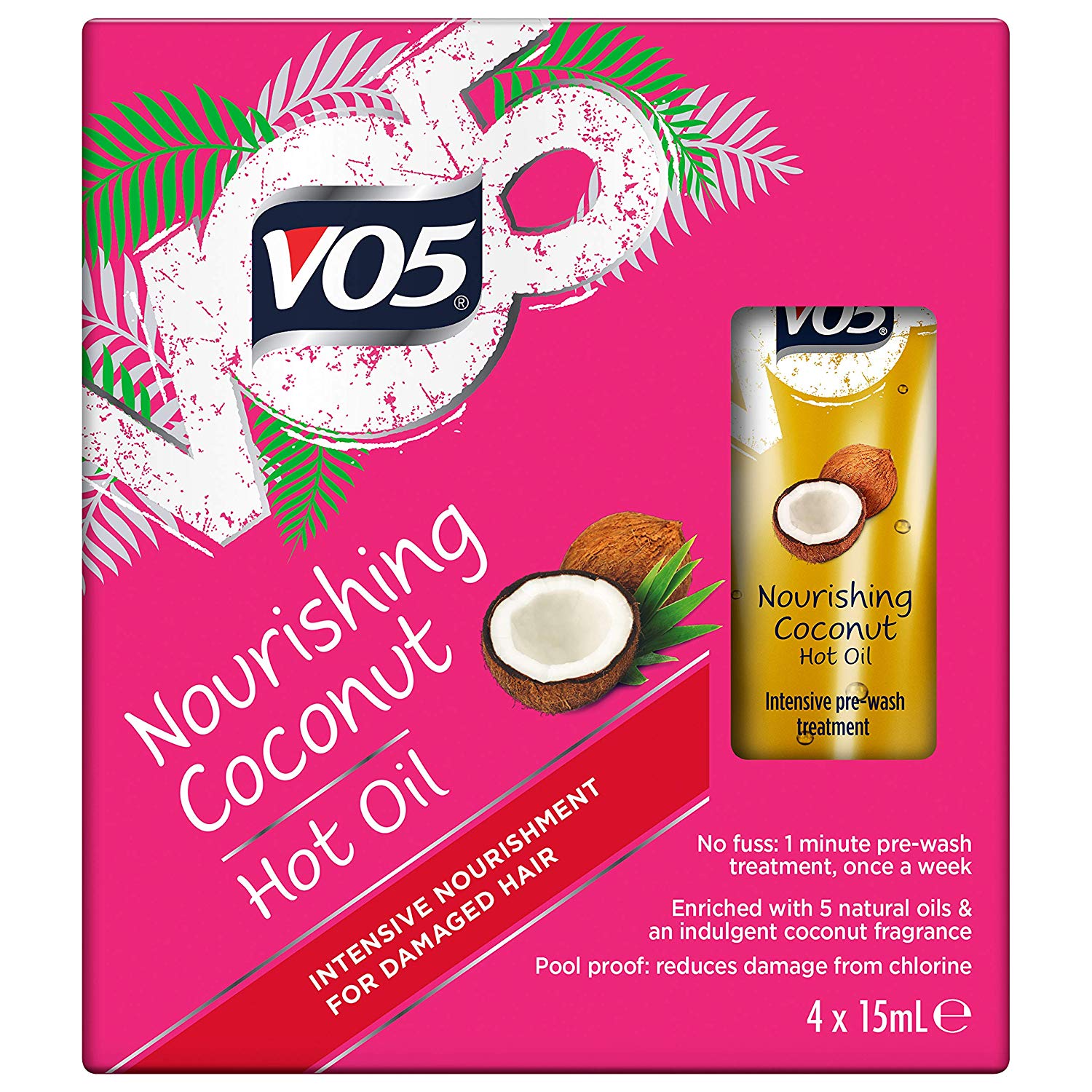 Vo5 Nourishing Coconut with 5 Natural Oils Hot Oil for Damaged Hair 1 ...