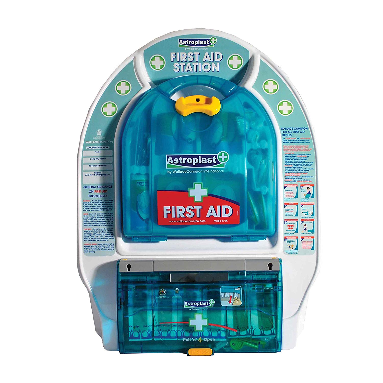 Astroplast First Aid Station Blue Plaster Dispenser for Twenty Person ...