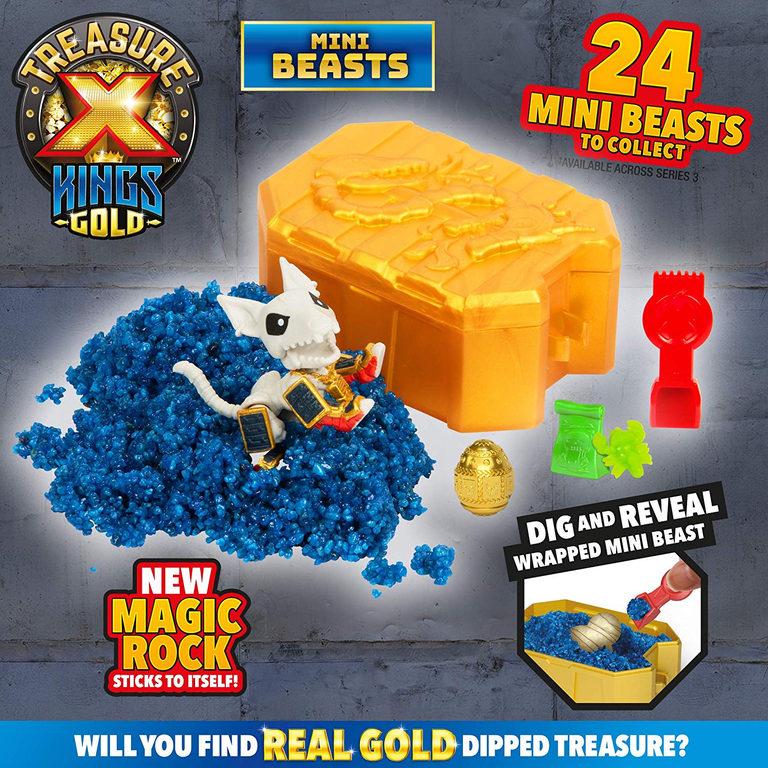 TREASURE X 41514 Kings Gold Mini Beasts-Styles, Colours Vary – BigaMart