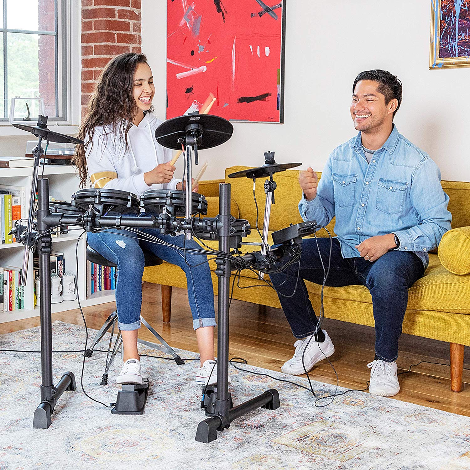 Alesis Drums Turbo Mesh Kit – Electric Drum Set with Mesh Drum Pads, 100+ Drum Kit Sounds, 30 ...