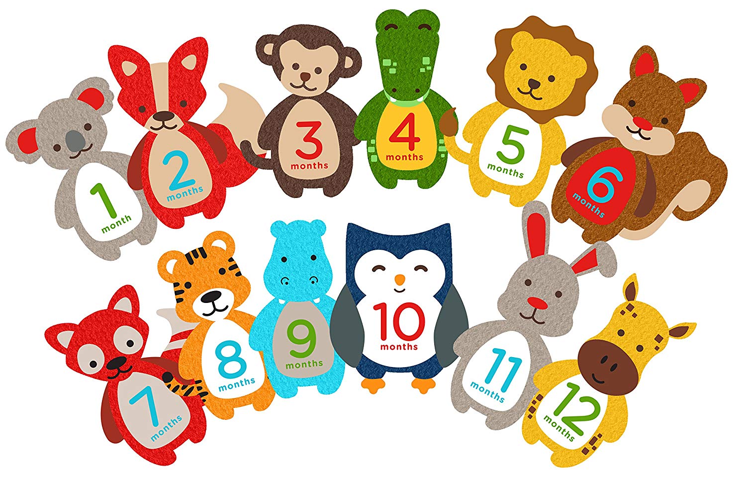 Pearhead Baby Monthly Belly Stickers, Perfect for Baby’s First Year ...