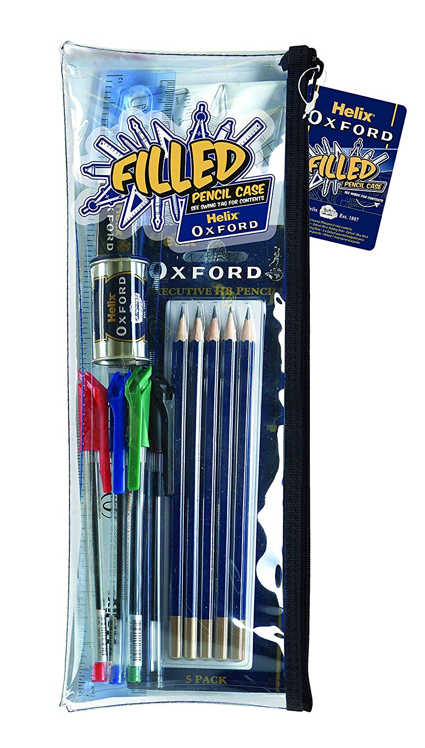 Helix Oxford Complete Stationery Set in 13.5 inch Pencil Case – BigaMart