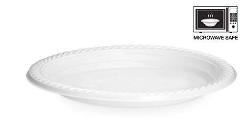 100 Pack High Quality Extra Strong Disposable Plastic Plates Microwave Safe BPA Styrene 100-pack-high-quality-extra-strong-disposable-plastic-plates-microwave-safe-bpa-styrene