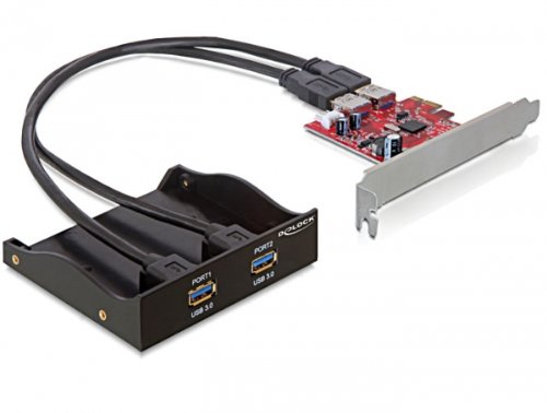Delock USB 3.0 Front Panel 2-Port incl. PCI Express Card – BigaMart