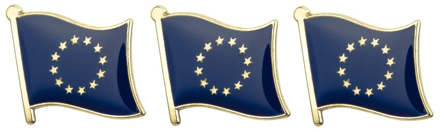 Pack of 3 x European Union badge EU flag Metal Pin Badges – BigaMart