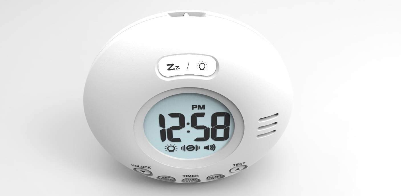 WAKE ‘N’ SHAKE VOYAGER- Extra Loud Portable Vibrating Travel 75dB Alarm ...