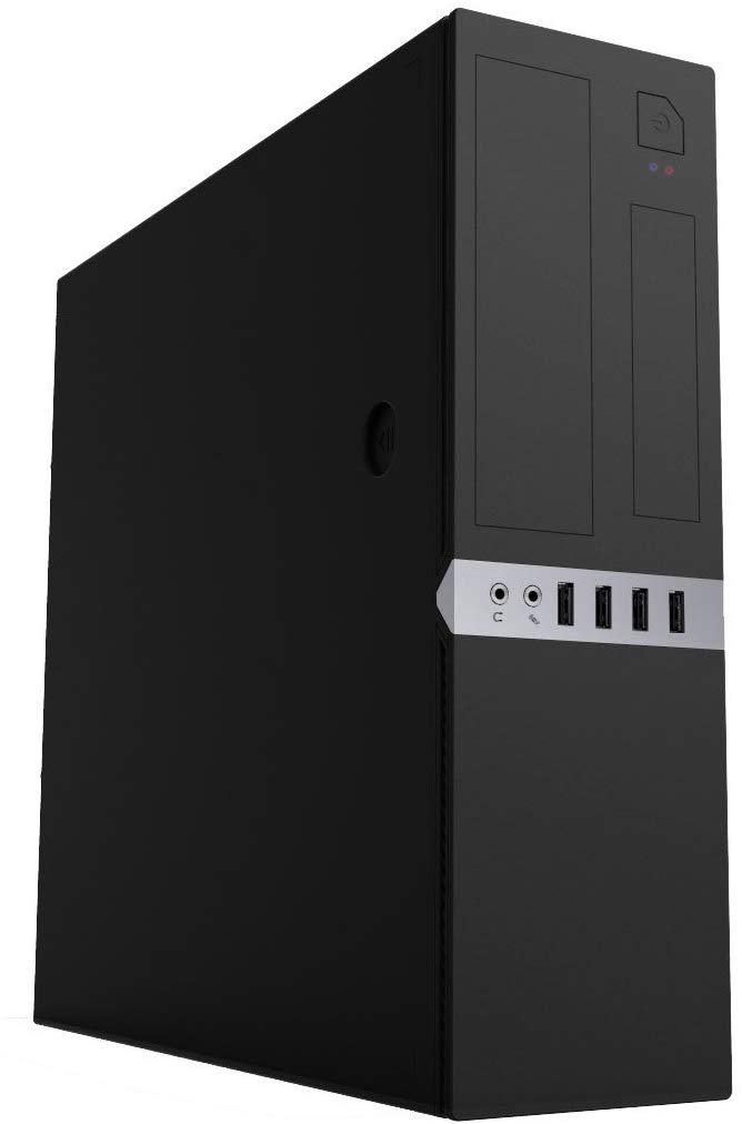 CiT S503 Slim Micro ATX Desktop Case No Power Supply – Black – BigaMart