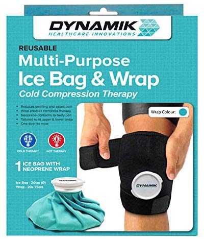 Dynamik Products Ice Bag for Injuries with Neoprene Compression Wrap ...