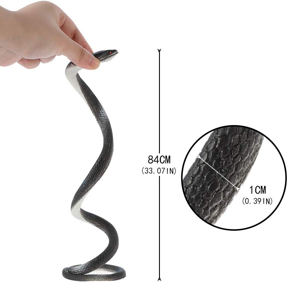 Bolonbi FRIUSATE 4 Pieces Toy Snakes, 30 Inch Rubber Snake Fake Snake ...