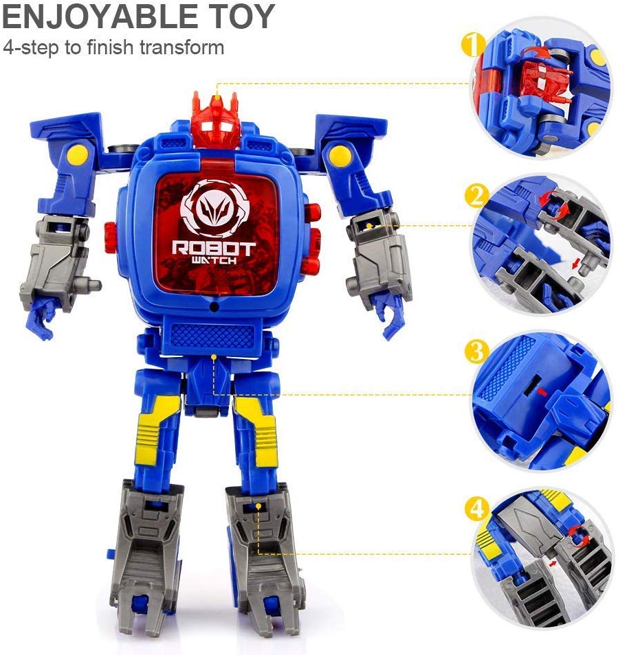Toy Watch Transformers Toys Kids 2 in 1 Electronic Transformers Toys ...