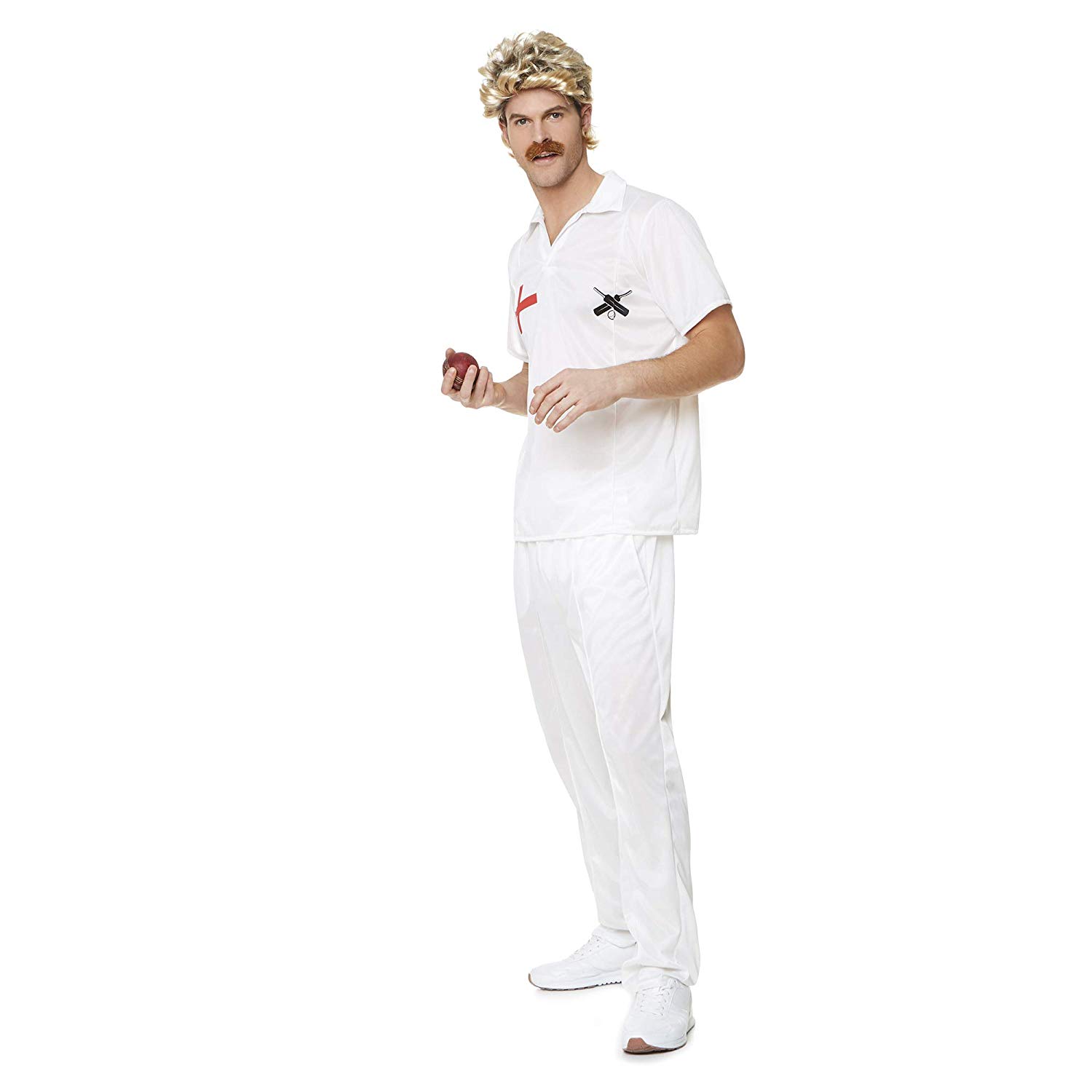Karnival 82225 1980’s Cricket Player Kit Costume – BigaMart