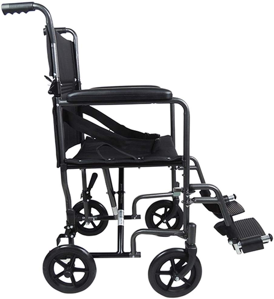 Aidapt Compact, Lightweight Folding Steel Transit Wheelchair with SOLID ...
