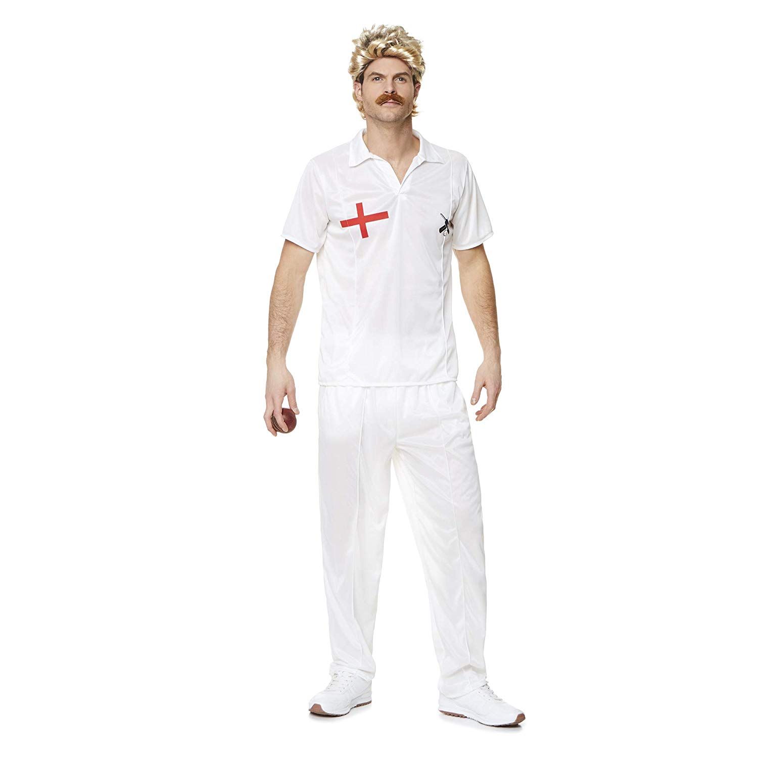 Karnival 82225 1980’s Cricket Player Kit Costume – BigaMart