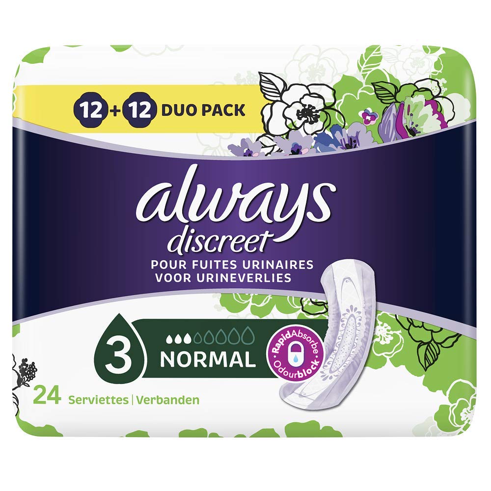 Always Discreet Normal Pads for Incontinence and Bladder Control – BigaMart