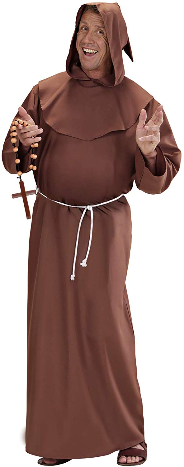 Mens Deluxe Monk Costume Extra Large UK 46″ for Friar Jedi Fancy Dress ...