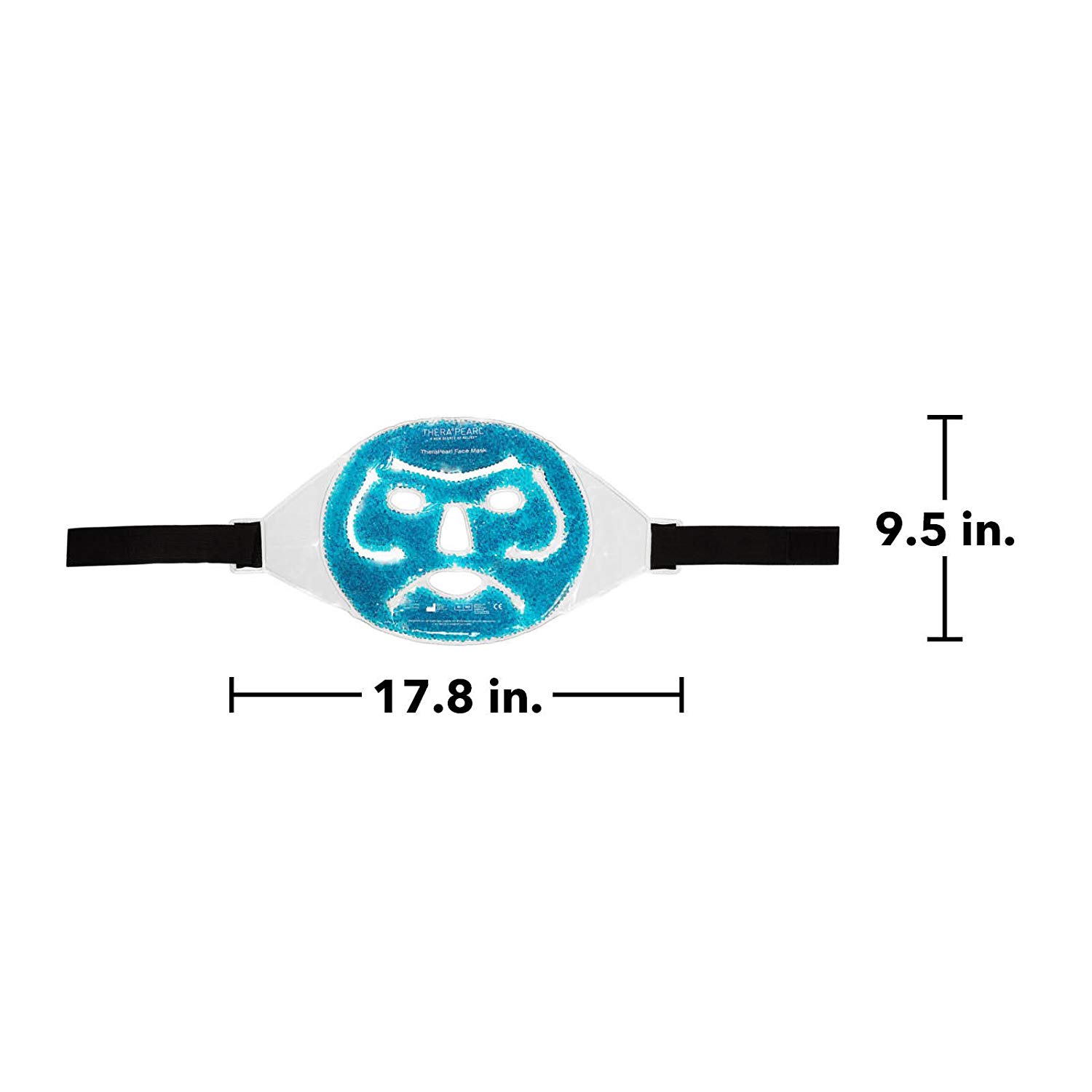 TheraPearl Full Face Reusable Mask, Hot and Cold Therapy with Gel Beads ...