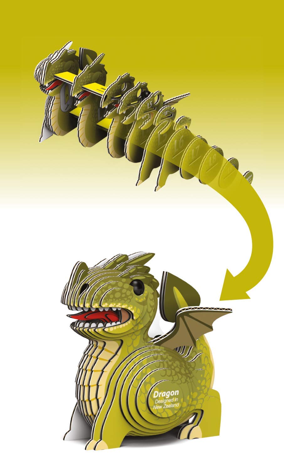 EUGY 3D Model Craft Kits, Unicorn & Dragon, 2 Pack – BigaMart