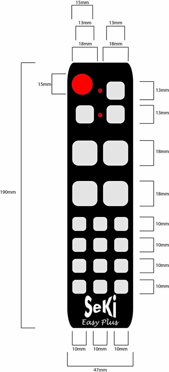 SeKi Easy Plus Universal Remote Control with Learning Function Black ...