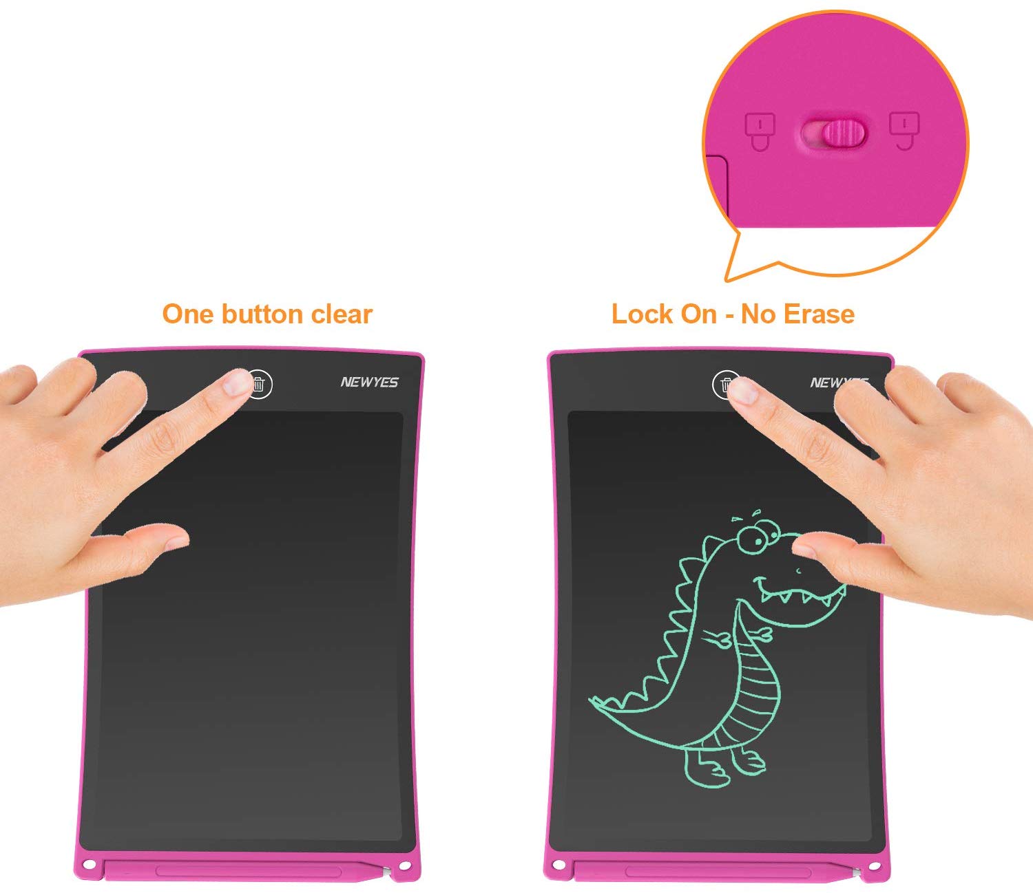 NEWYES LCD Drawing Board, 8.5 Inch Doodle Board Colored Scribble ...