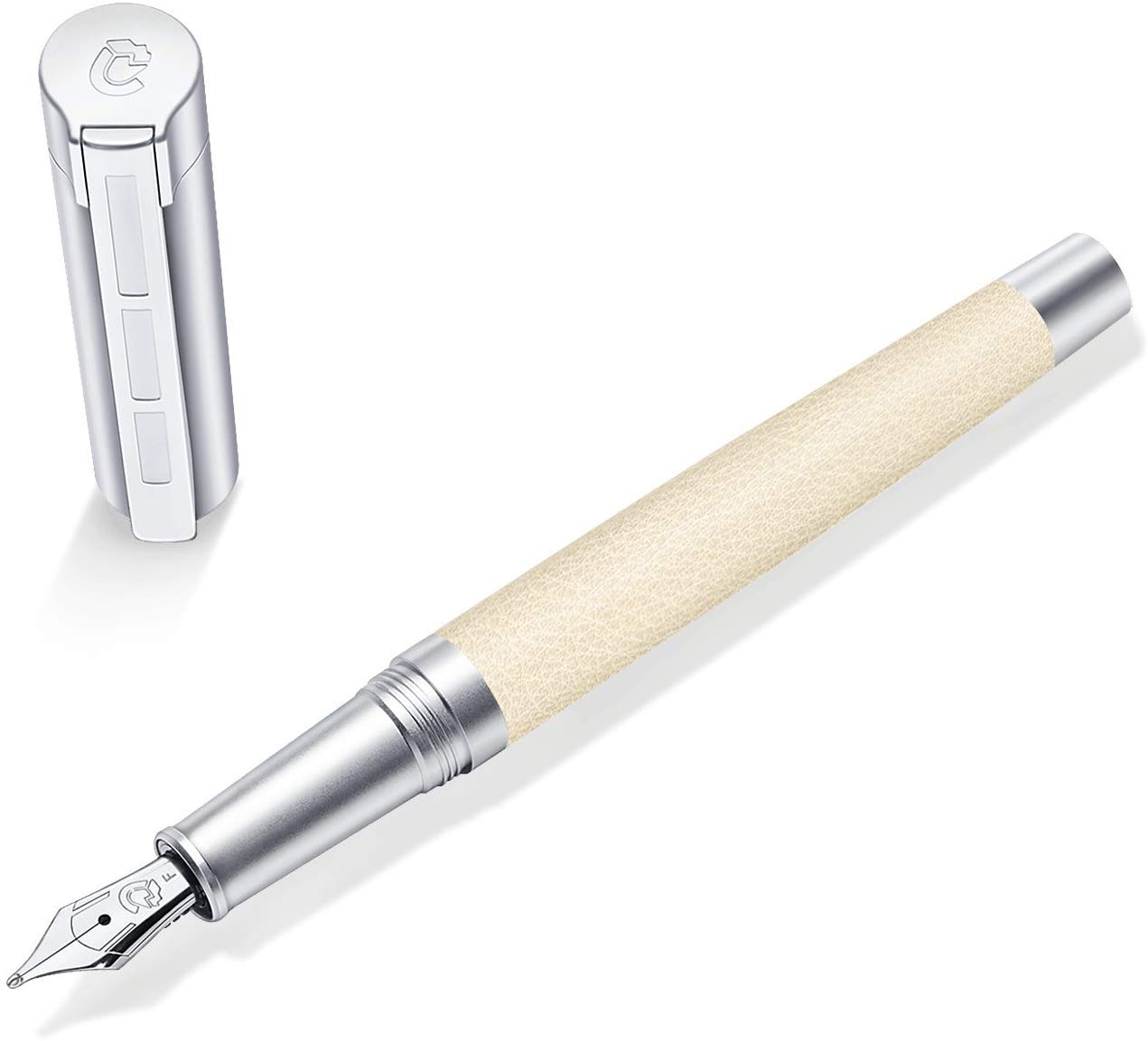 STAEDTLER Initium Corium Fountain Pen, Leather, Beige, F, 9PC130F ...