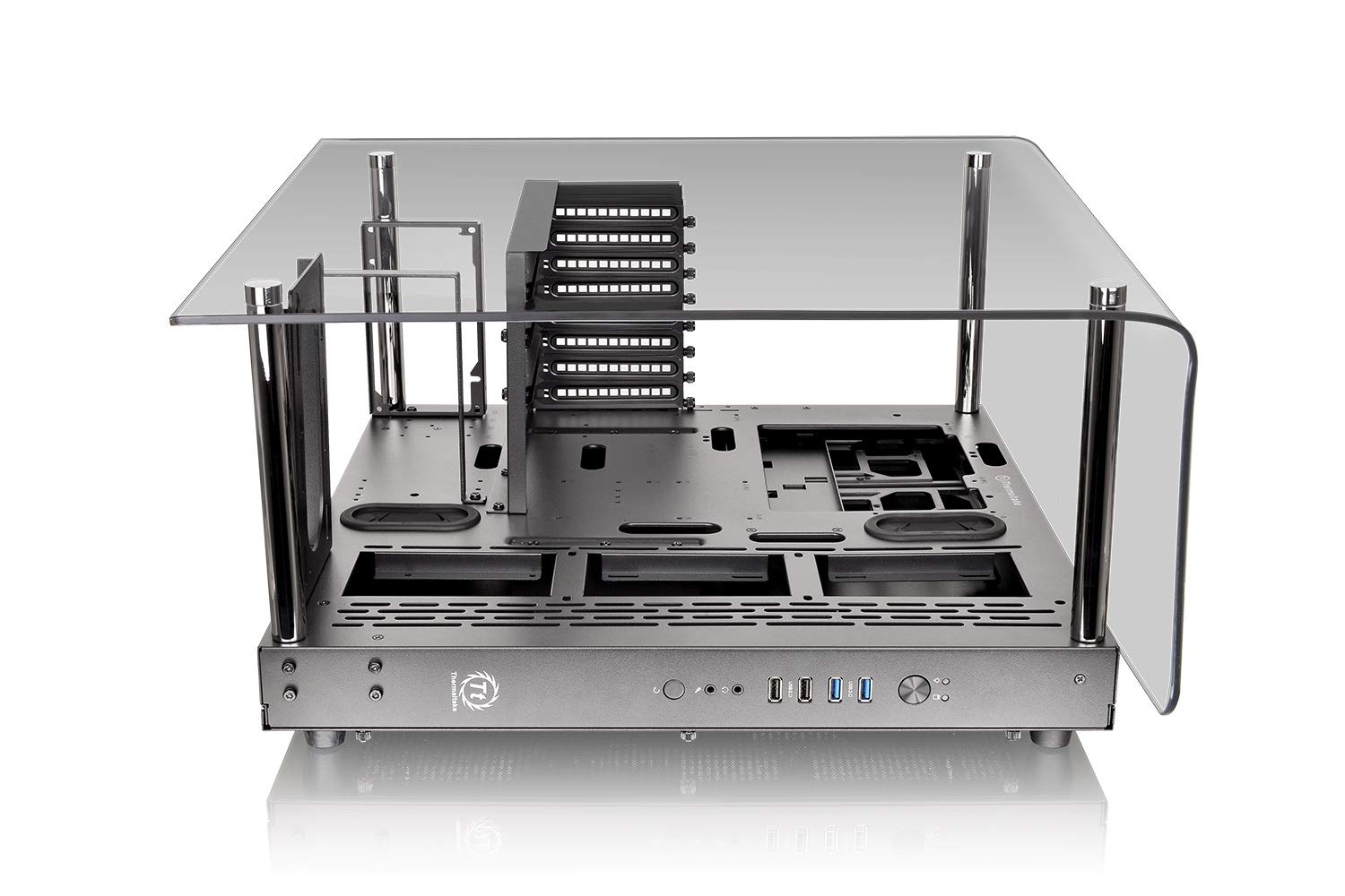 Thermaltake Core P3 TG CURVED Mid Tower ATX/M-ATX/Mini ITX Wall Mounted ...