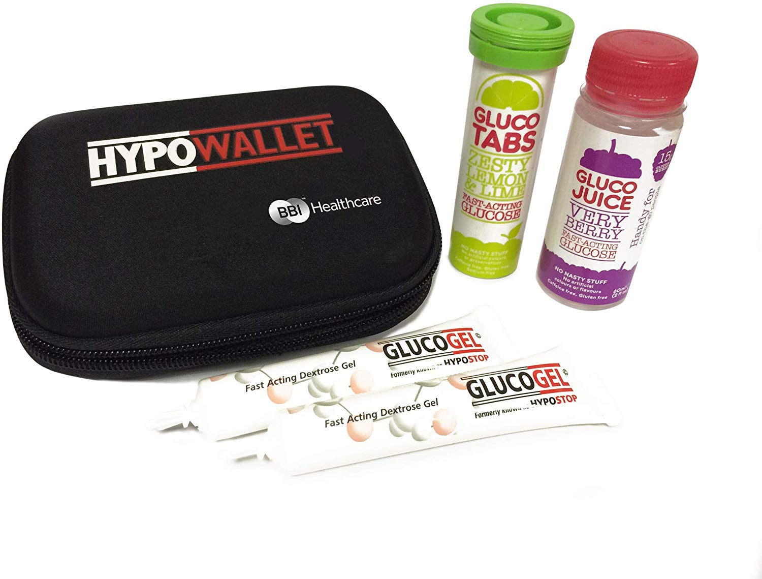 Hypowallet Hypo Wallet Contains Gluco Tabs, Gluco Juice & Gluco Gel ...