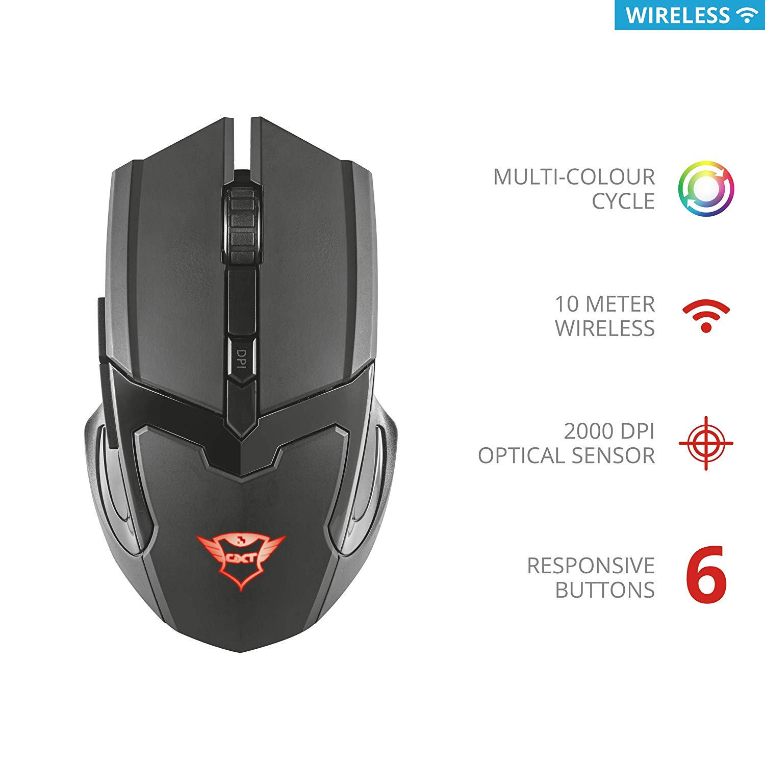 Trust Gaming 23213 GXT 103 GAV Wireless Optical Gaming Mouse – BigaMart