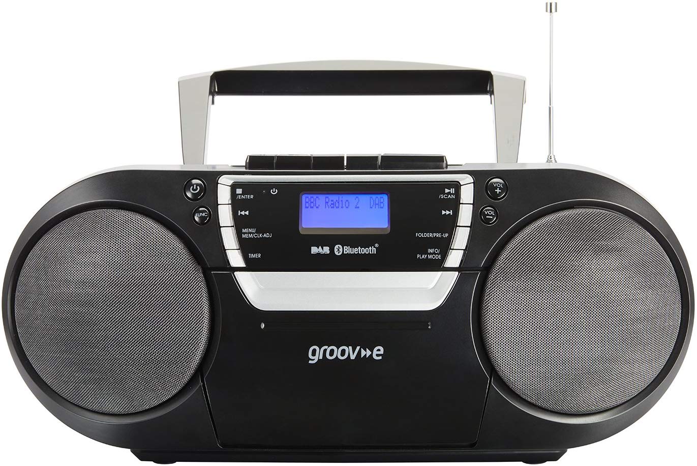 Groov-e Ultimate Bluetooth Wireless Portable Boombox with CD Player ...