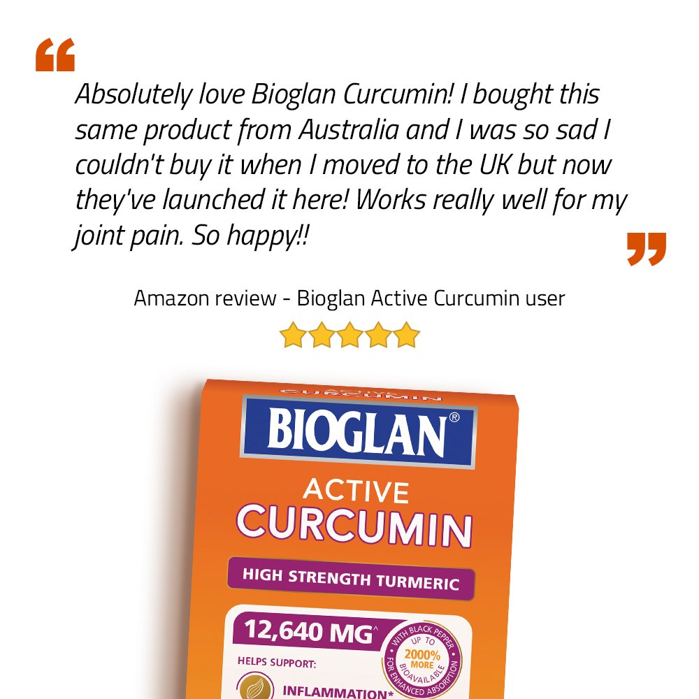 Bioglan Active Curcumin, High Strength Turmeric extract, 1 month supply ...