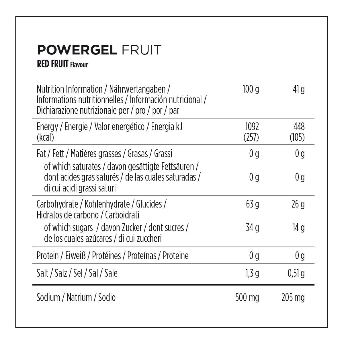 PowerBar PowerGel Fruit Red Fruit 24×41 g – High Carb Energy Gel ...