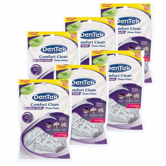 DenTek Comfort Clean Easy Reach Silky Y Shaped Floss Picks for Front ...