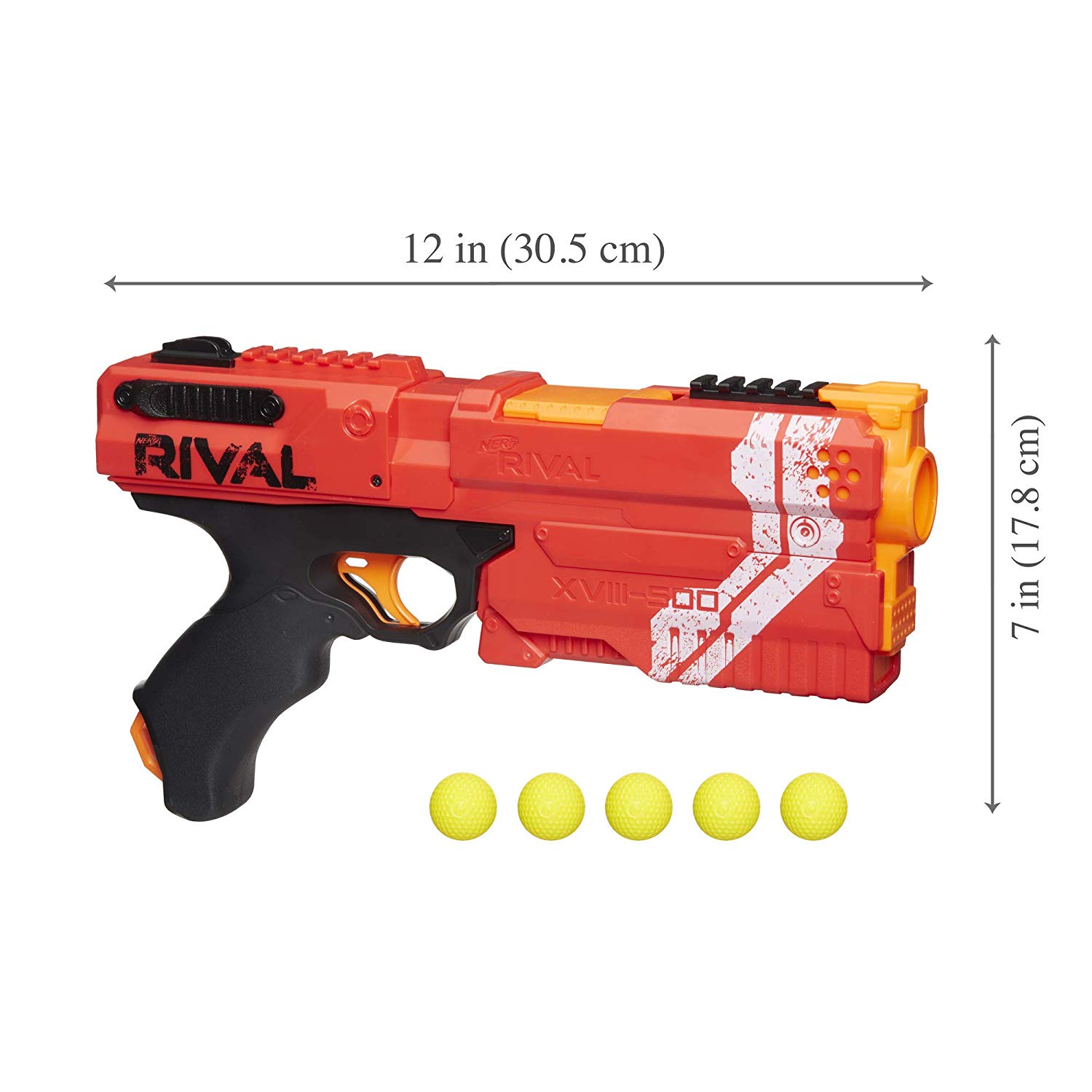 Nerf – Nerf Rival Kronos Red XVIII-500 and Official Nerf Rival Foam ...