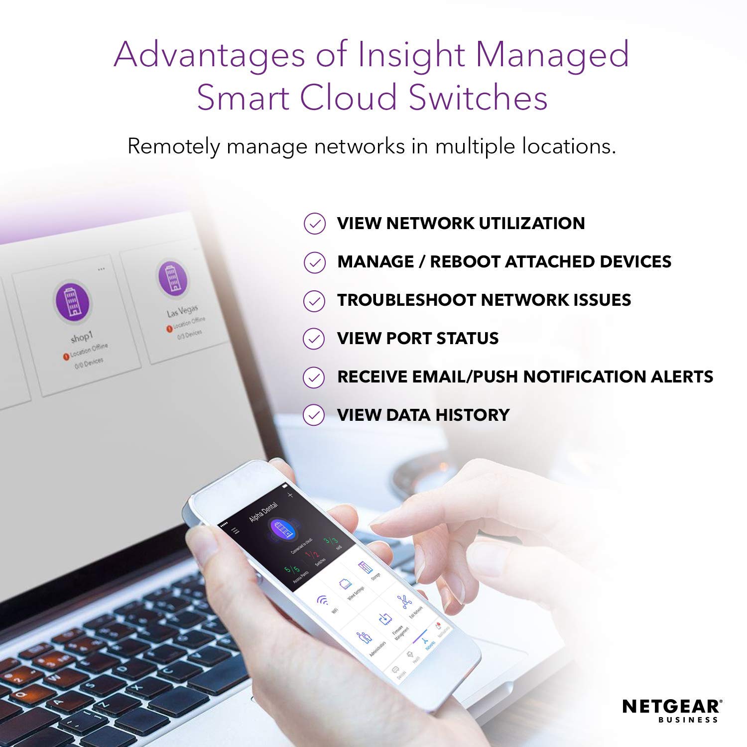NETGEAR 52-Port Gigabit Ethernet Insight Managed Smart Cloud Switch ...