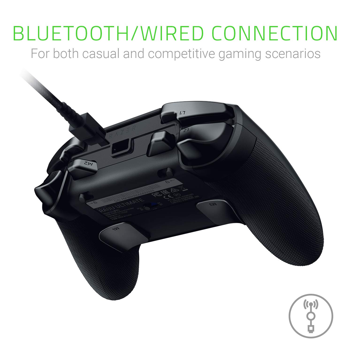 Razer Raiju Ultimate 2019, Wireless and Wired Gaming Controller with ...