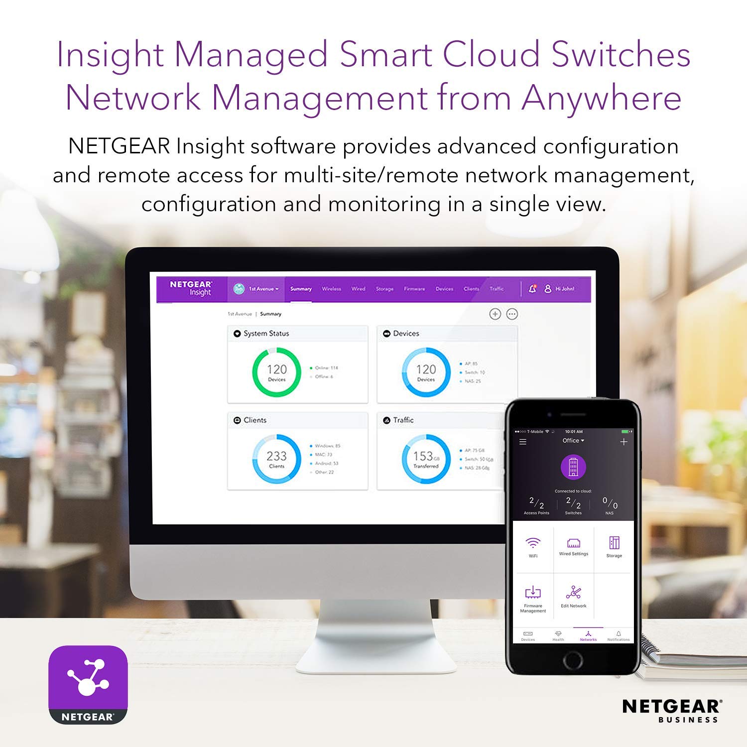 NETGEAR 52-Port Gigabit Ethernet Insight Managed Smart Cloud Switch ...