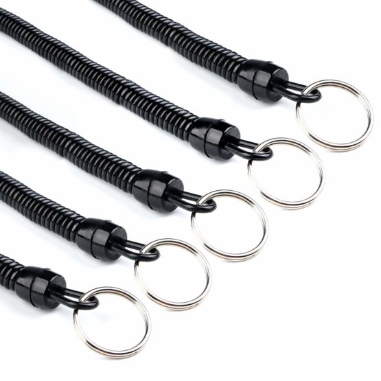 Auranso Stretchy Keyring 5 Pcs Spiral Keychain Safety Spring Key Holder ...