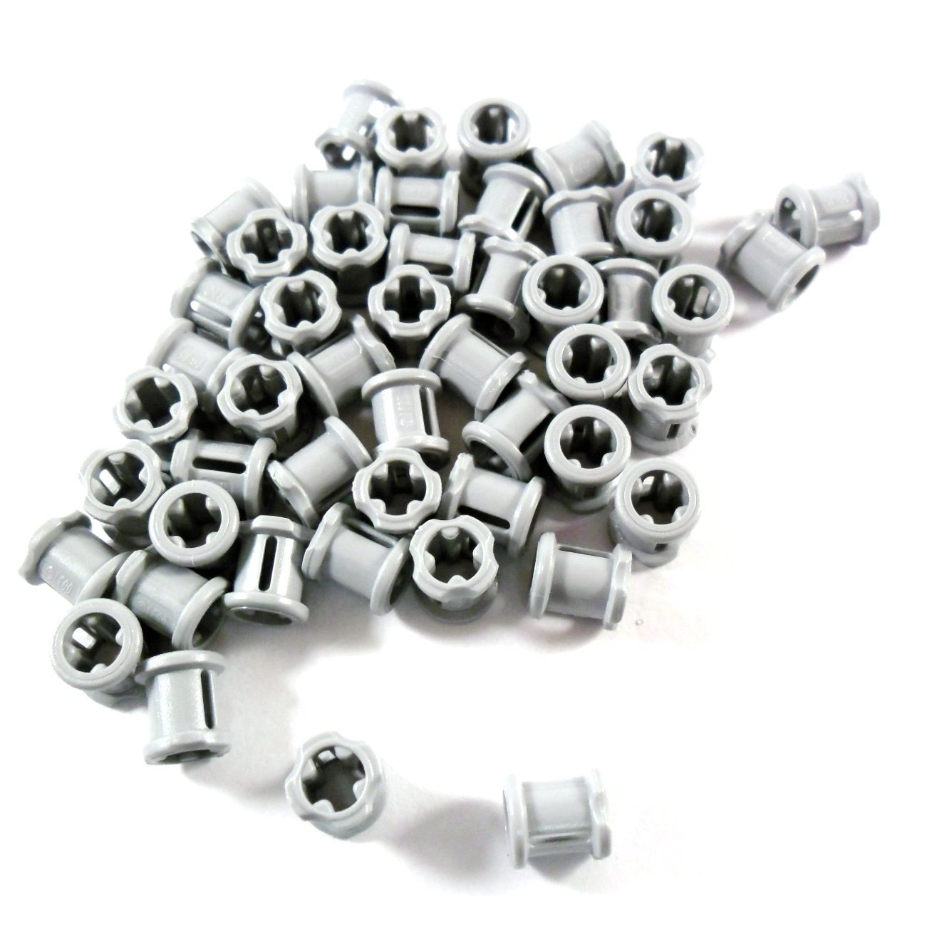 50 pieces – LEGO Technic – Technic stopper / bush in new light grey ...