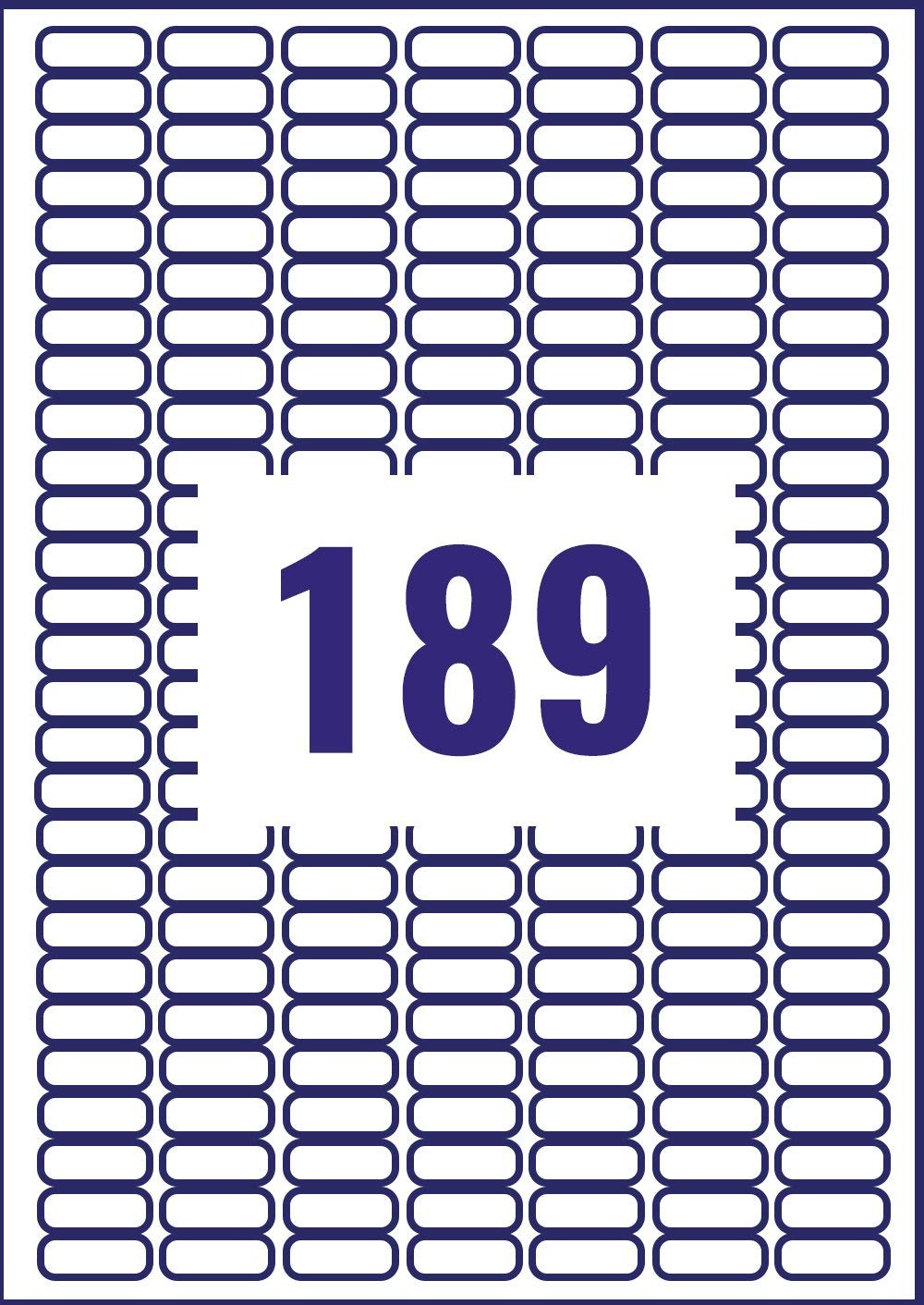 Avery J8658-25 Self-Adhesive Mini Filing Labels, 189 Labels Per A4 ...