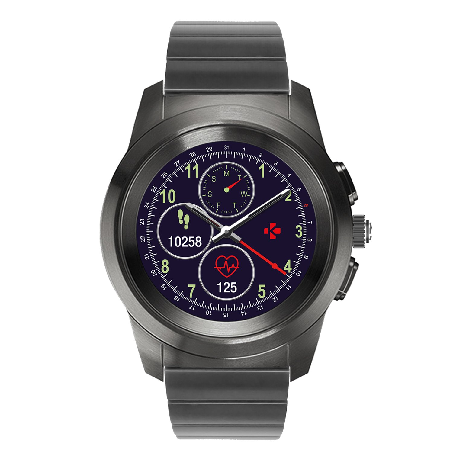 MyKronoz ZeTime Elite Hybrid Smartwatch with 39mm mechanical hands over ...
