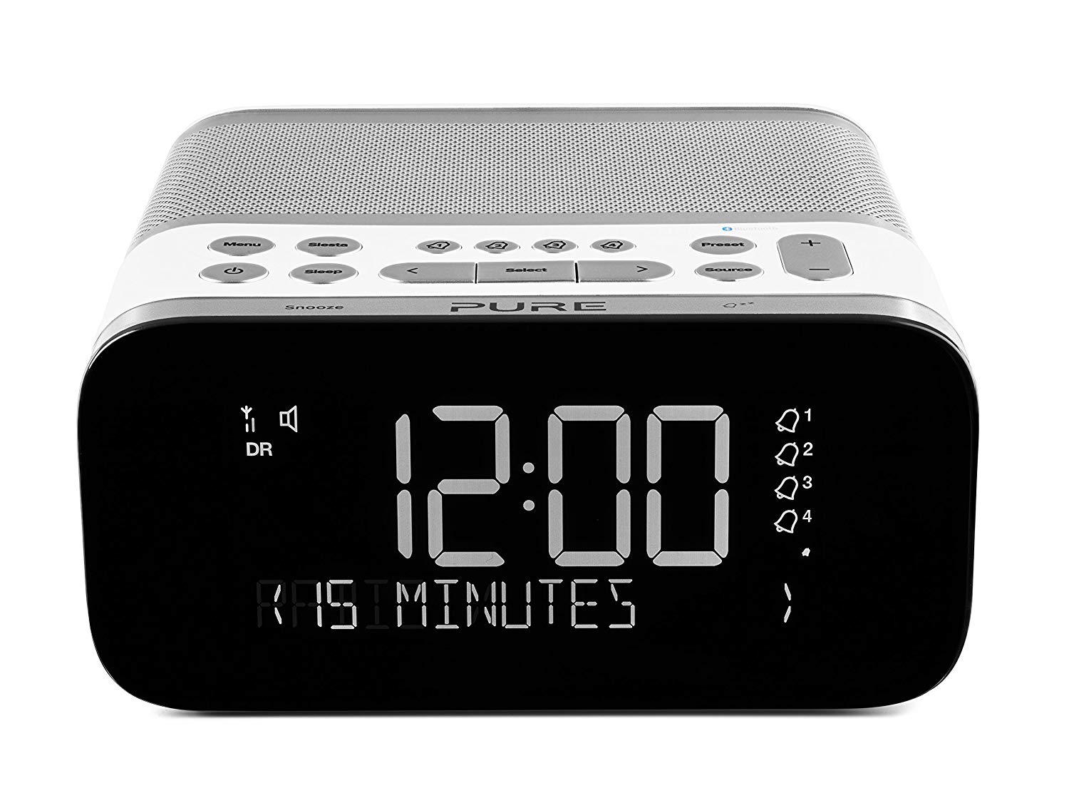 Pure Siesta S6 DAB+/DAB/FM Digital Radio Alarm Clock with Bluetooth, 40 ...