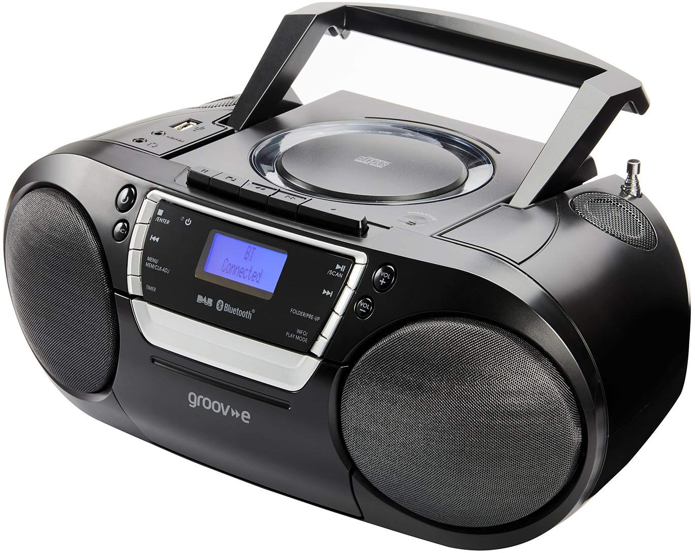 Groov-e Ultimate Bluetooth Wireless Portable Boombox with CD Player ...