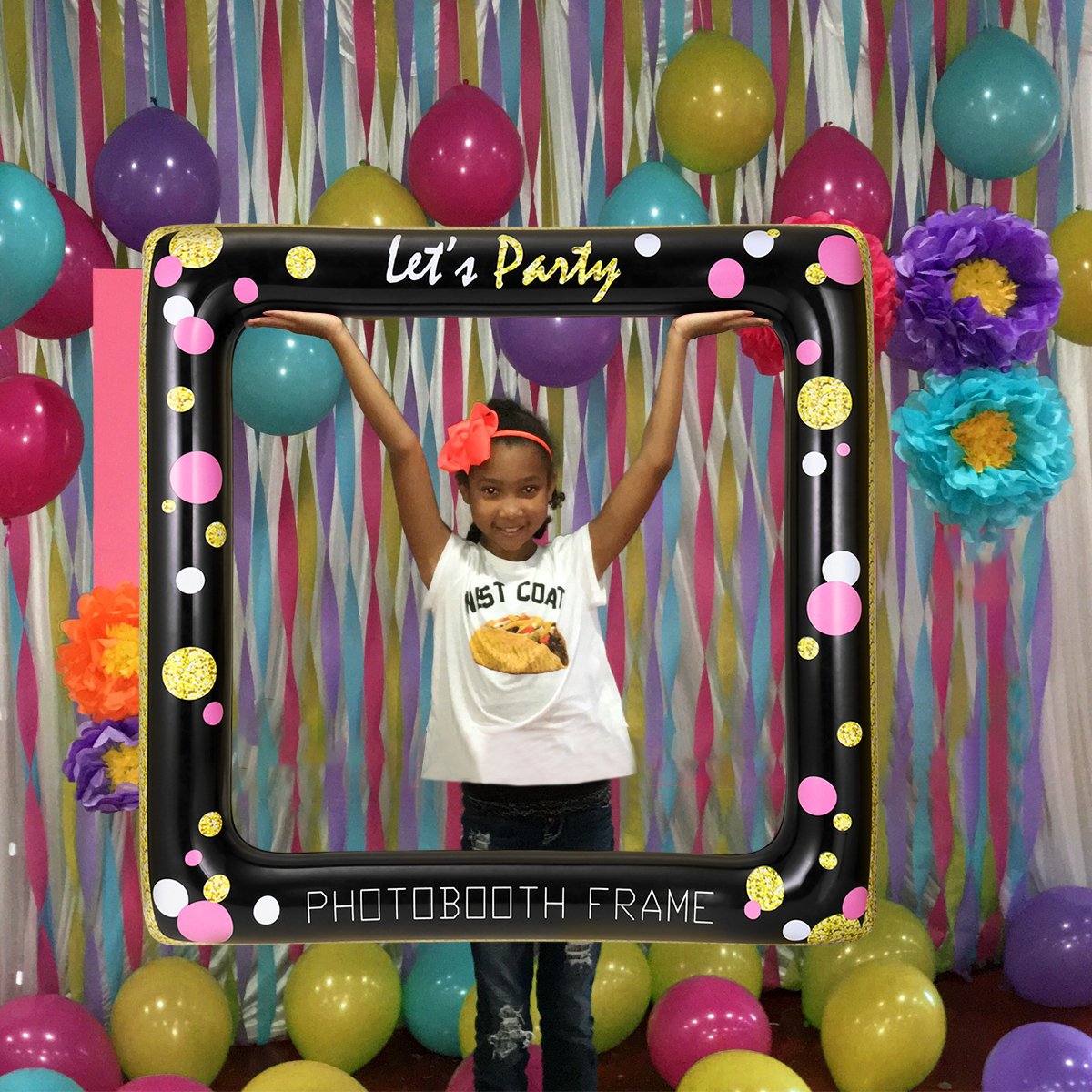 Luoem Inflatable Selfie Frame Picture Frame Inflatable Party Favor Birthday Photo Booth Props