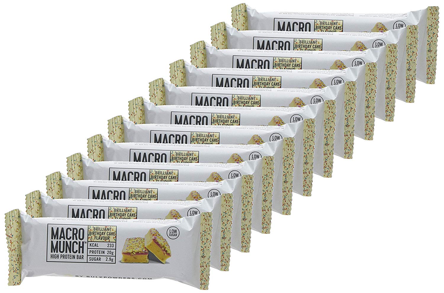 Bulk Macro Munch Protein Bar, Birthday Cake, 62 g, Pack of 12 ...