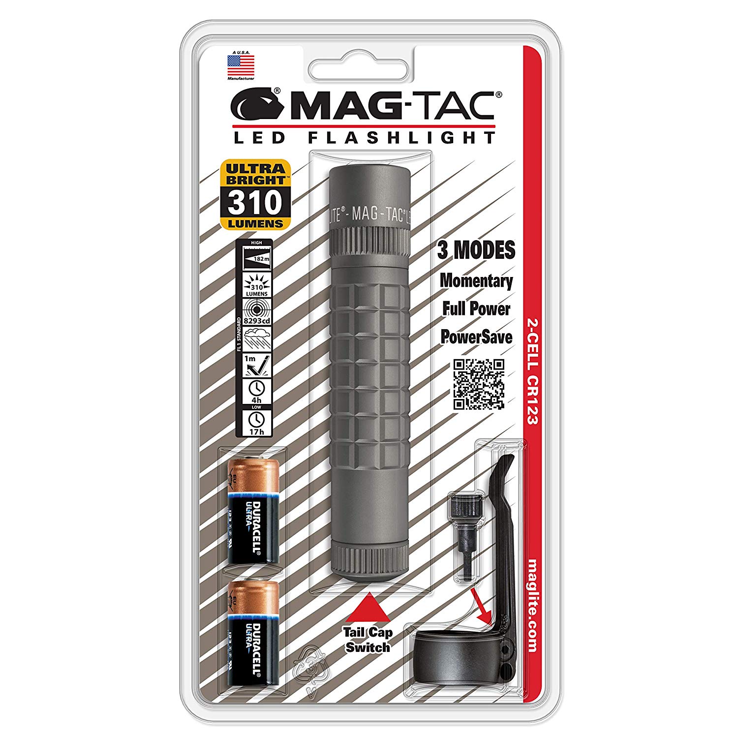 Maglite MAC-TAC Plain Bezel Tactical Design LED Torch Urban Grey ...