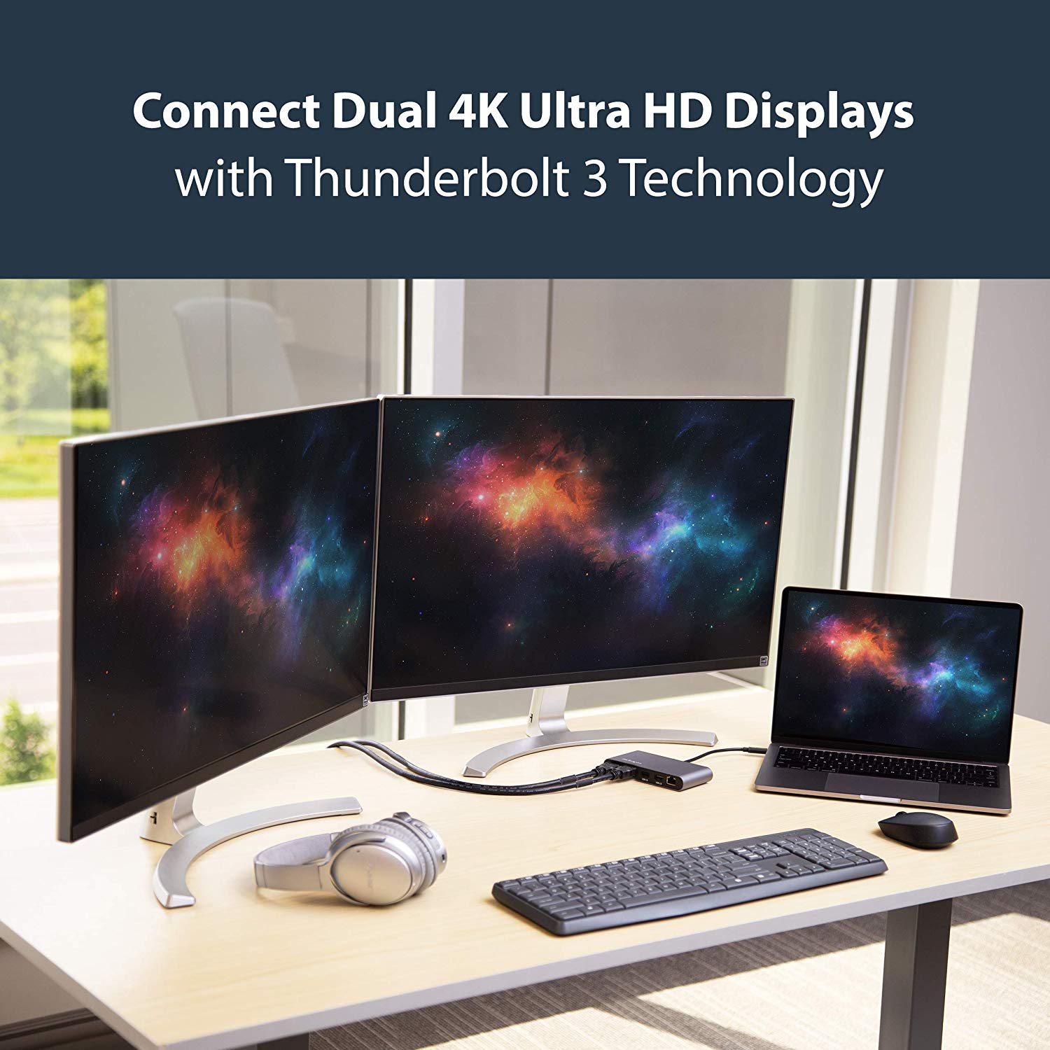 StarTech TB3DKM2HD Thunderbolt 3 Dock Mini Dual HDMI Laptop Docking ...